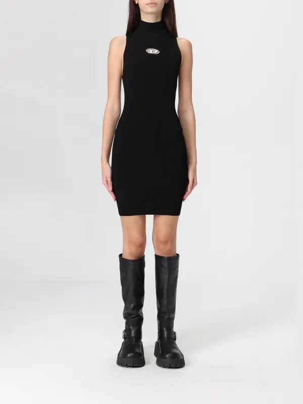 DIESEL® Ribbed Turtleneck Dress