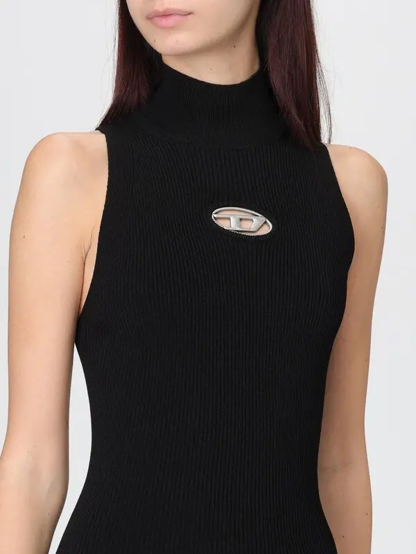 DIESEL® Ribbed Turtleneck Dress