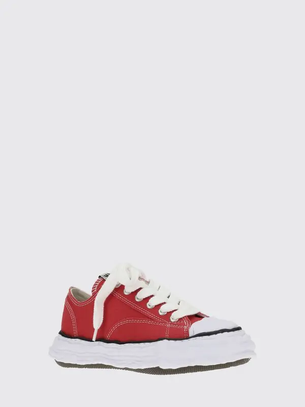 Mihara Yasuhiro Peterson Cotton Canvas Lace-up Sneakers - Red