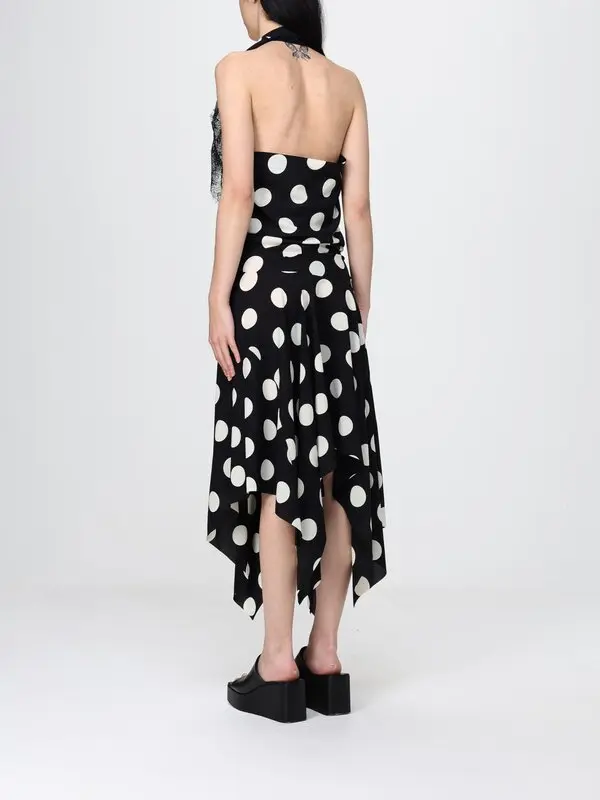 Junya Watanabe Polka Dot Crêpe Asymmetric Dress