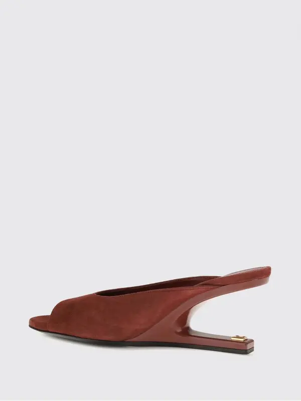 Balmain Suede Mules - Red