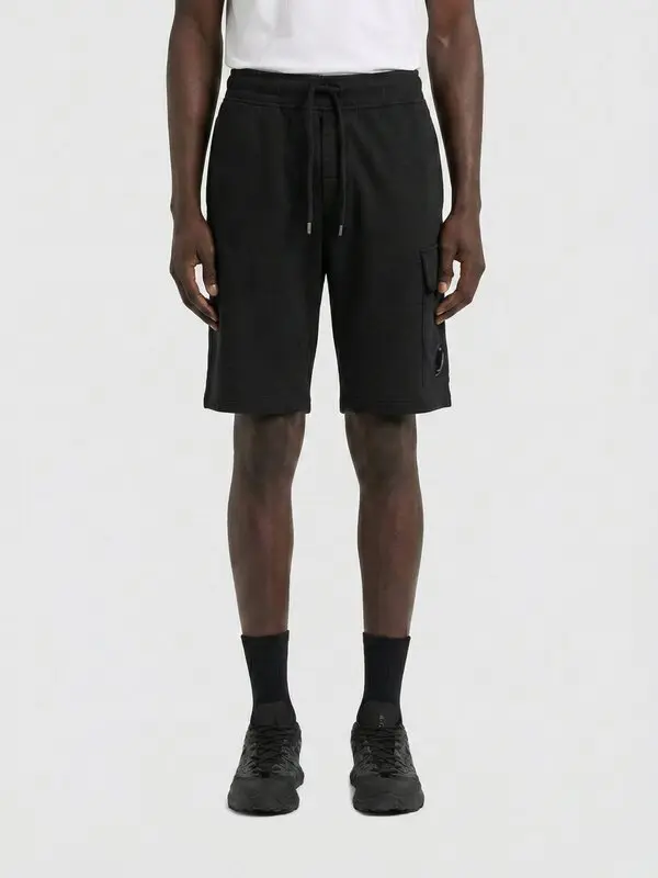 C.P. COMPANY Cotton Jogging Shorts - Black