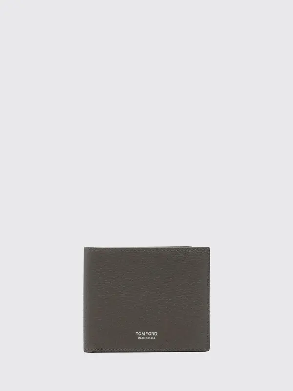 TOM FORD Bifold Calf Leather Wallet With Bill Compartment And Logo