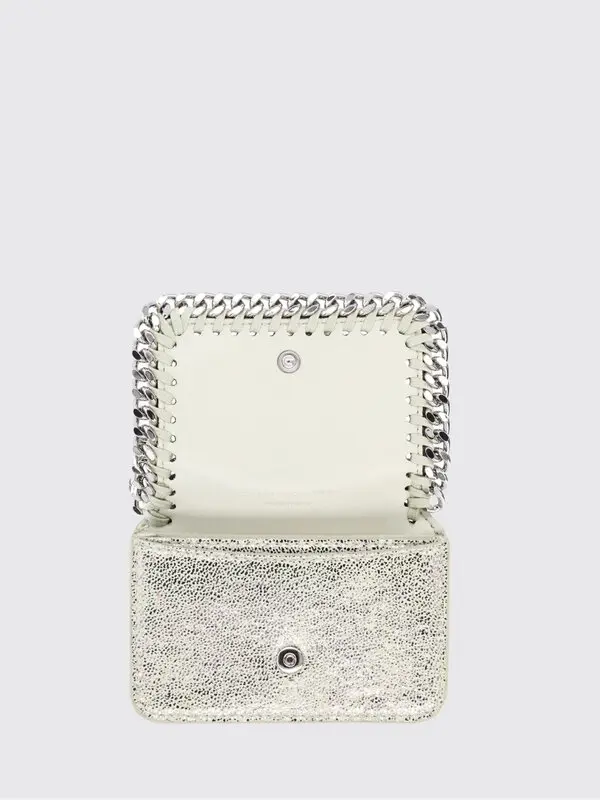 Stella McCartney Falabella Laminated Crackled Faux Suede Wallet