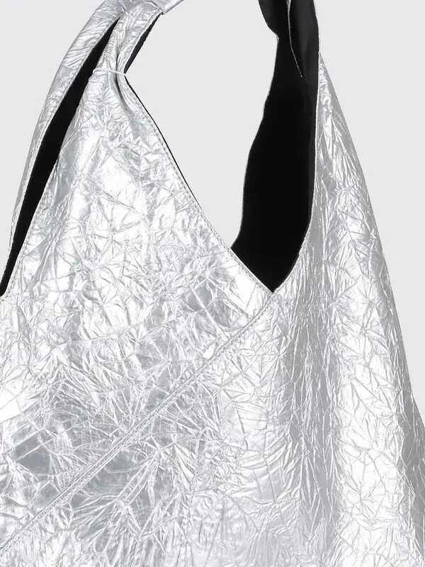 MAISON MARGIELA Crinkled Effect Laminated Faux Leather Japanese Bag