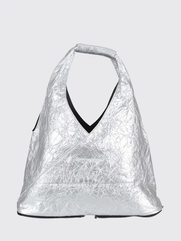 MAISON MARGIELA Crinkled Effect Laminated Faux Leather Japanese Bag