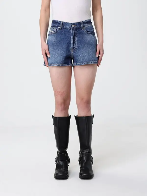 DIESEL® De-helios Cotton Denim Shorts
