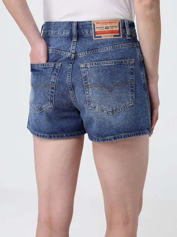 DIESEL® De-helios Cotton Denim Shorts