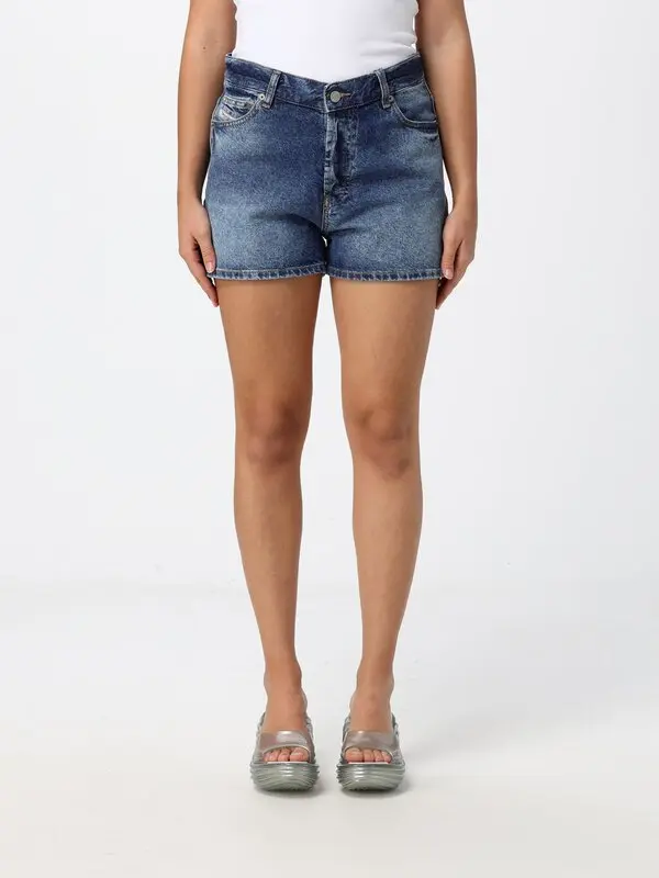 DIESEL® Dehelios Cotton Denim Shorts - Blue