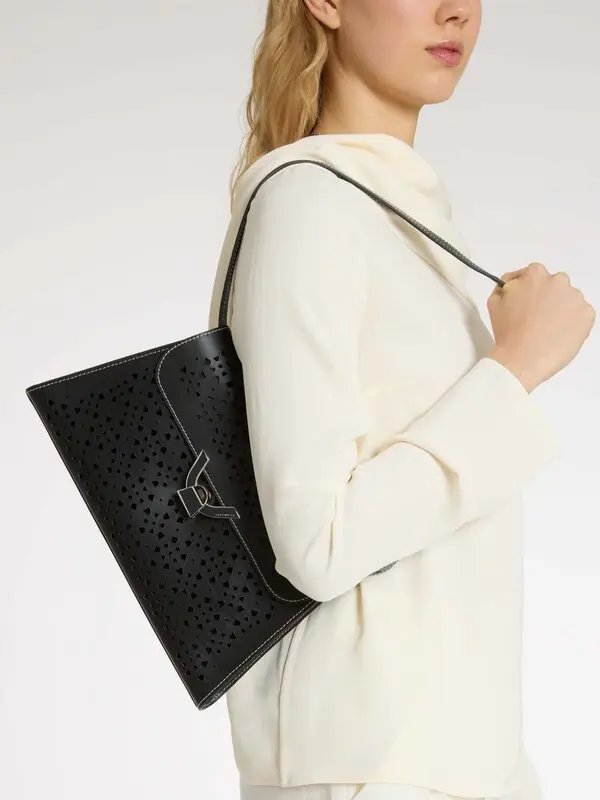 COCCINELLE Perforated Leather Crossbody Bag