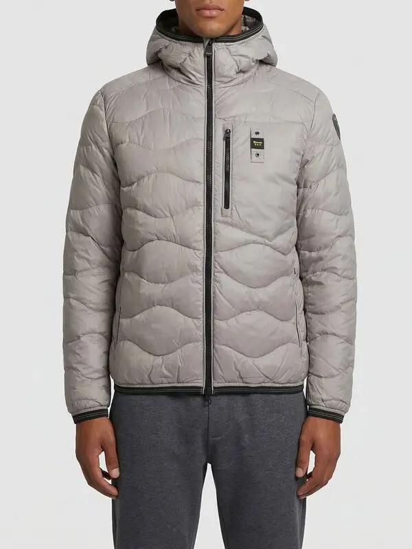 BLAUER. Quilted Padded Nylon Down Jacket - Grey