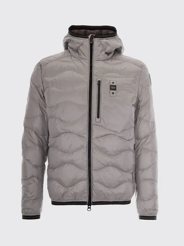 BLAUER. Quilted Padded Nylon Down Jacket - Grey