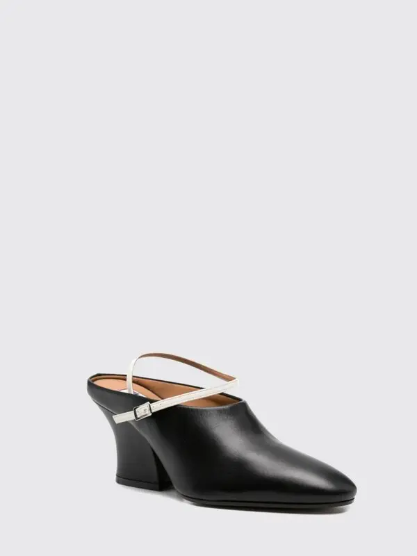 JIL SANDER Leather Slingback Pumps - Blue