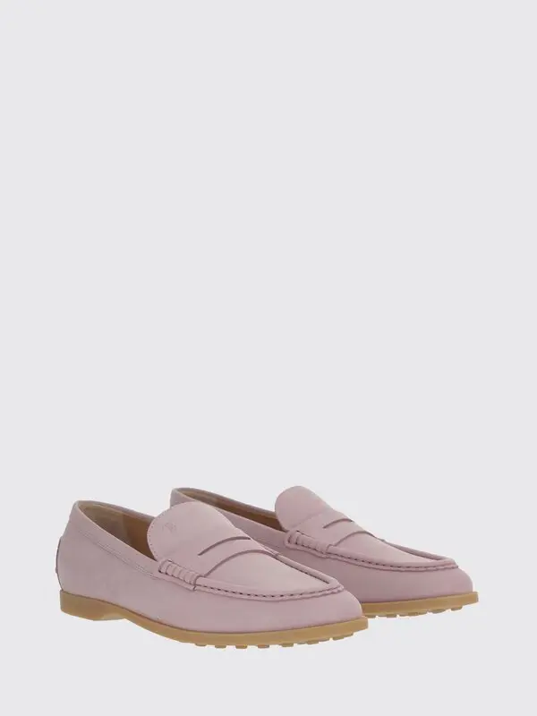 TOD'S T Timeless Nubuck Loafers - Pink