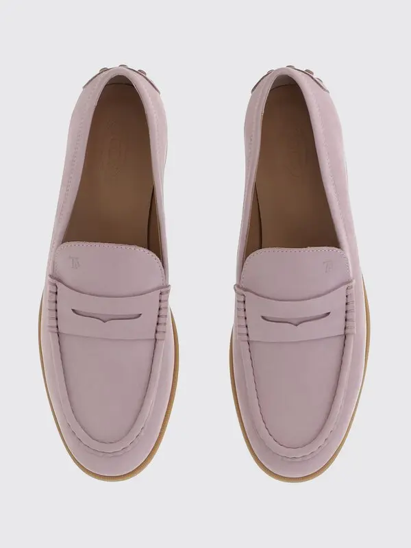 TOD'S T Timeless Nubuck Loafers - Pink