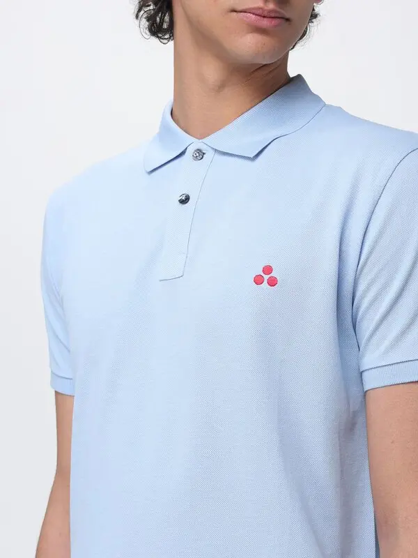 Peuterey Cotton Polo Shirt With Logo - Blue 1