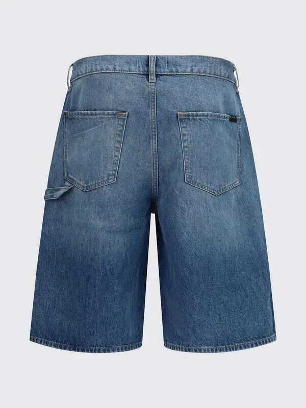 7 For All Mankind Knee-length Five-pocket Cotton Shorts With Button Fly