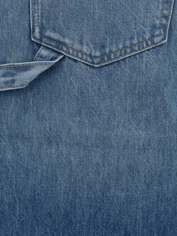 7 For All Mankind Knee-length Five-pocket Cotton Shorts With Button Fly