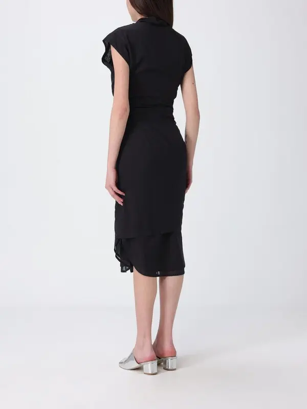 TELA Pure Cotton Midi Shirt Dress - Black