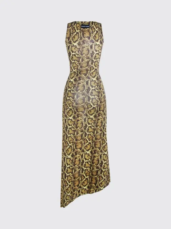 MARINE SERRE Asymmetric Stretch Viscose Dress