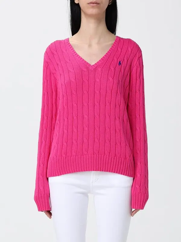 Ralph Lauren Polo Cable Knit Jumper - Orange
