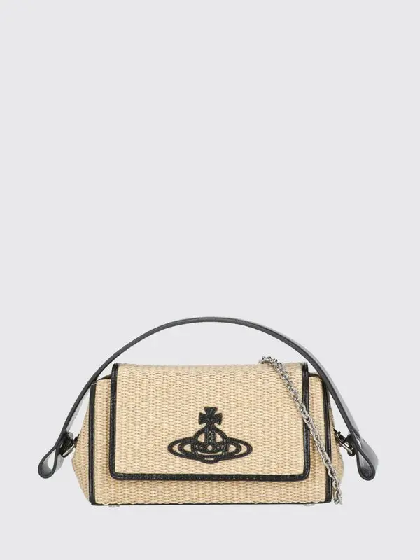 VIVIENNE WESTWOOD Orb Raffia Effect Bag