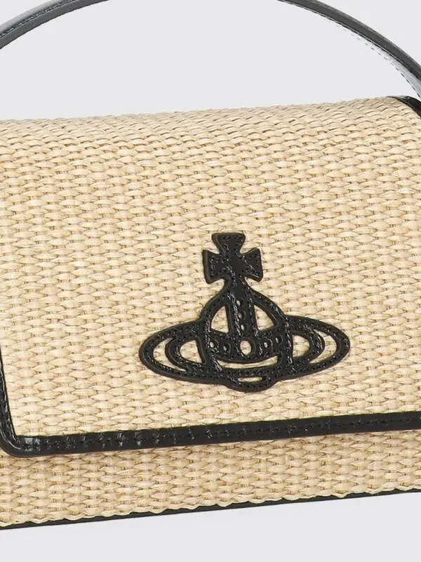 VIVIENNE WESTWOOD Orb Raffia Effect Bag