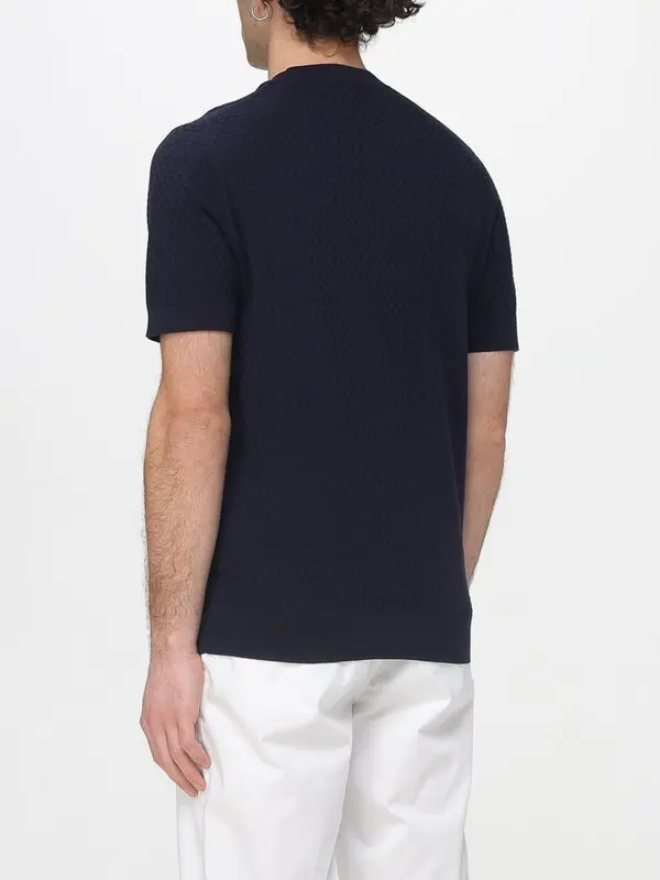 PAOLO PECORA Basic Cotton Crew-neck Sweater - Blue