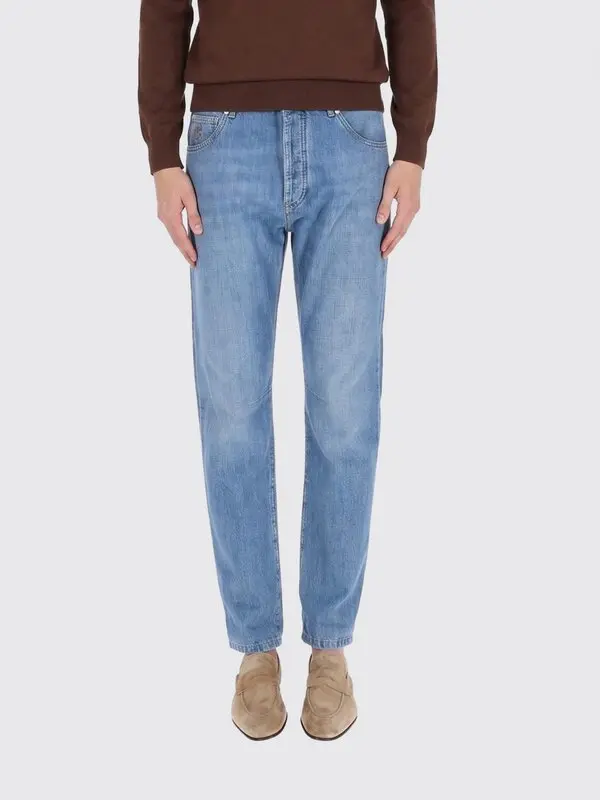 Brunello Cucinelli Slim Fit Denim Jeans - Navy