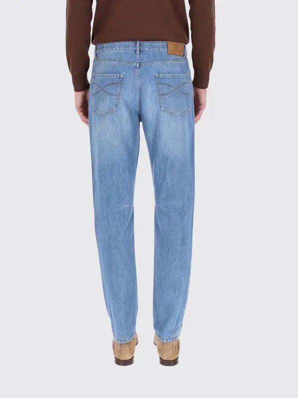 Brunello Cucinelli Slim Fit Denim Jeans - Navy