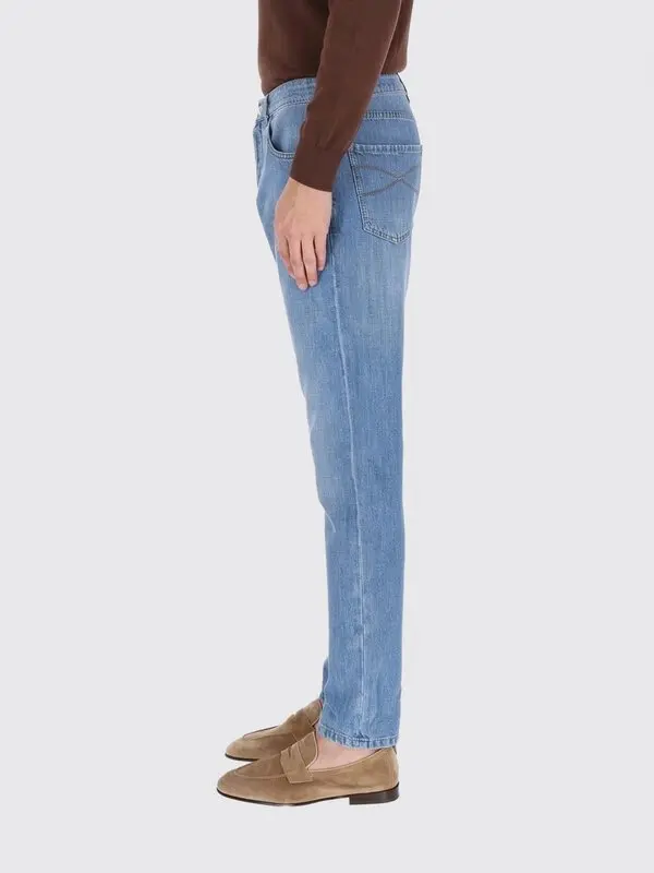 Brunello Cucinelli Slim Fit Denim Jeans - Navy