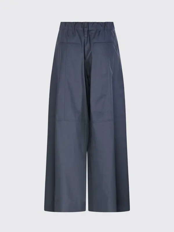 Max Mara Cotton Cropped Trousers - Blue