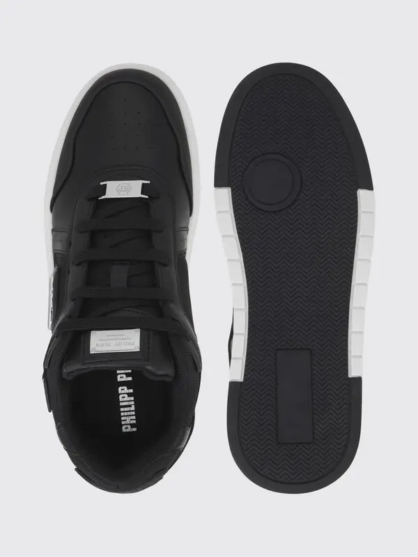 Philipp Plein Leather And Mesh Sneakers - White 1