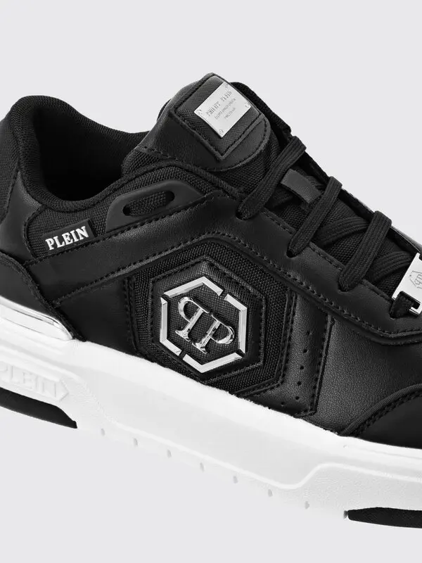 Philipp Plein Leather And Mesh Sneakers - White 1