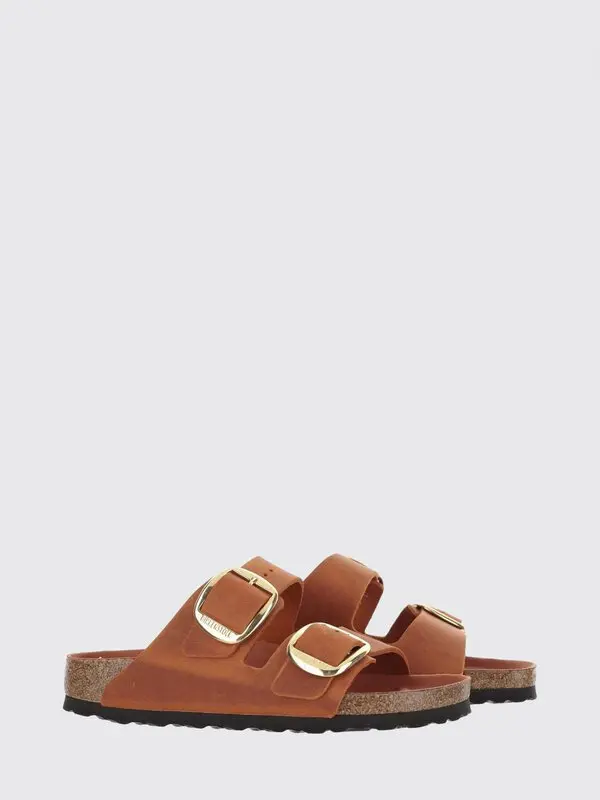 BIRKENSTOCK Arizona Big Buckle Oiled Leather Sandals - Orange