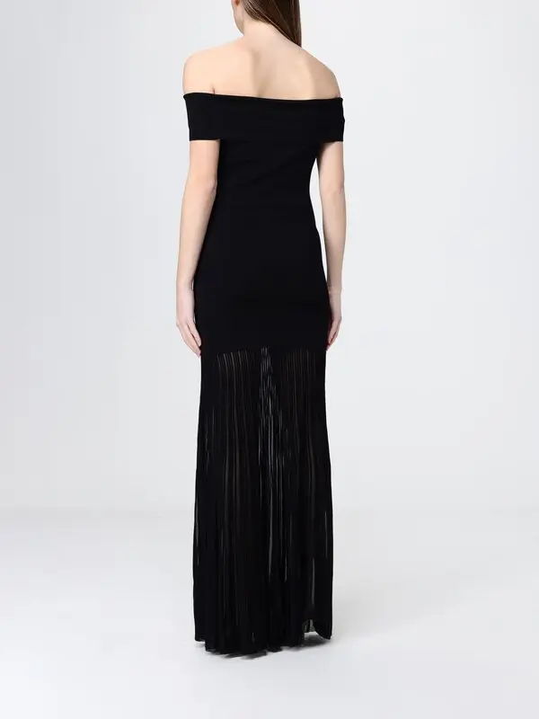 Michael Kors Long Pleated Stretch Knit Dress