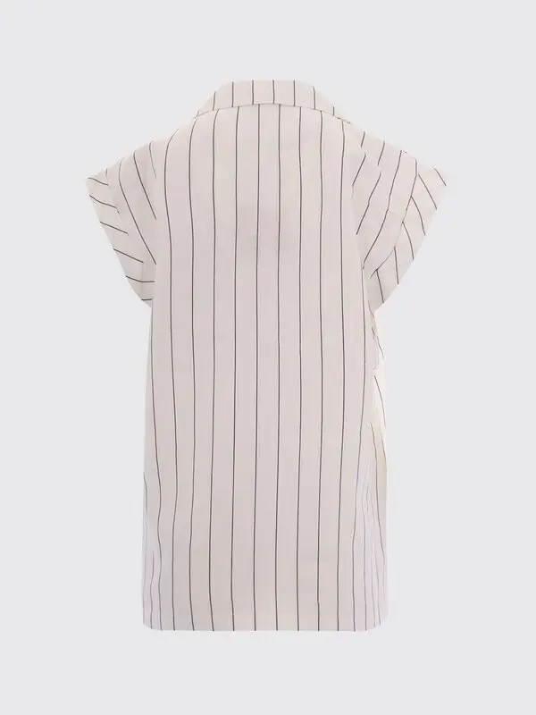 Liu Jo Single-breasted Viscose Blend Vest - White