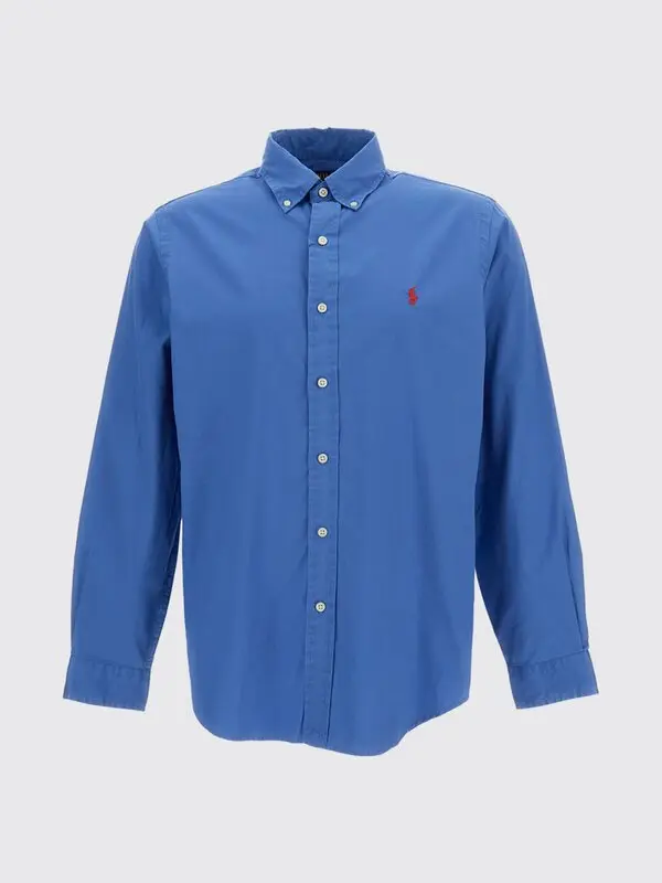 Polo Ralph Lauren Cotton Shirt With Logo - Blue