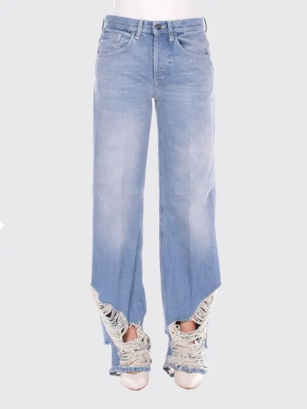 DONDUP Distressed Denim Wide Leg Jeans