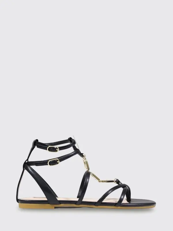 Liu Jo Sandy 09 Faux Leather Sandals - Black