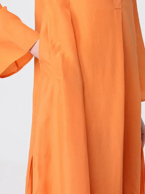 Ter Et Bantine Silk Chemisier Dress - Orange