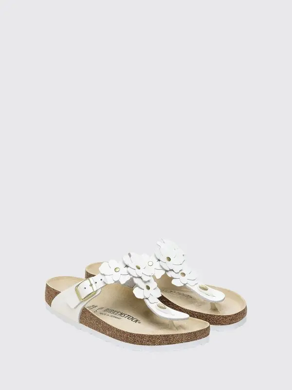 BIRKENSTOCK Gizeh Leather Sandal With Applied Flowers