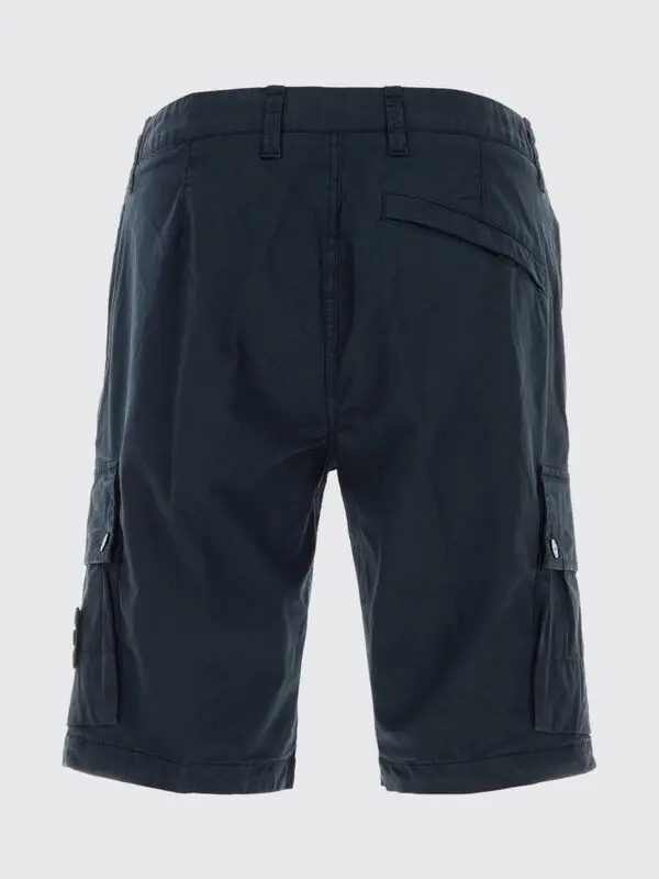 Stone Island Stretch Cotton Cargo Shorts - Blue