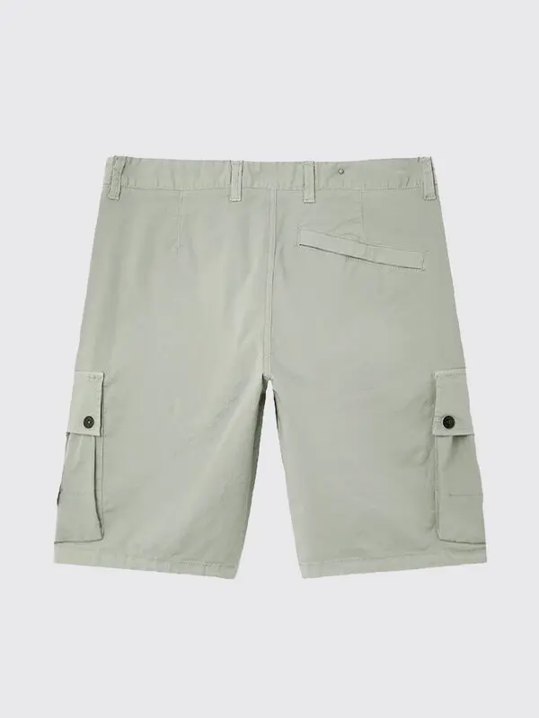 Stone Island Stretch Cotton Cargo Shorts - Green