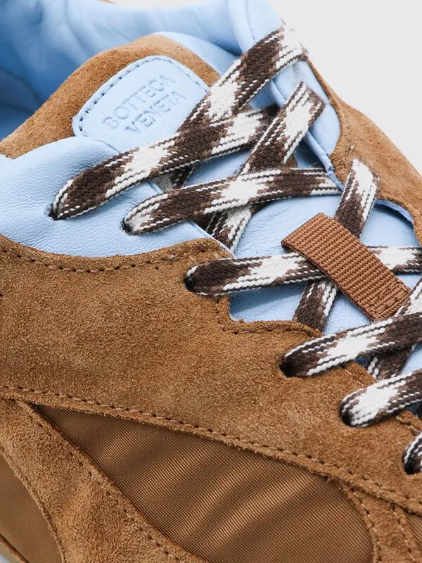 Bottega Veneta Orbit Flash Suede And Nylon Lace-up Sneakers