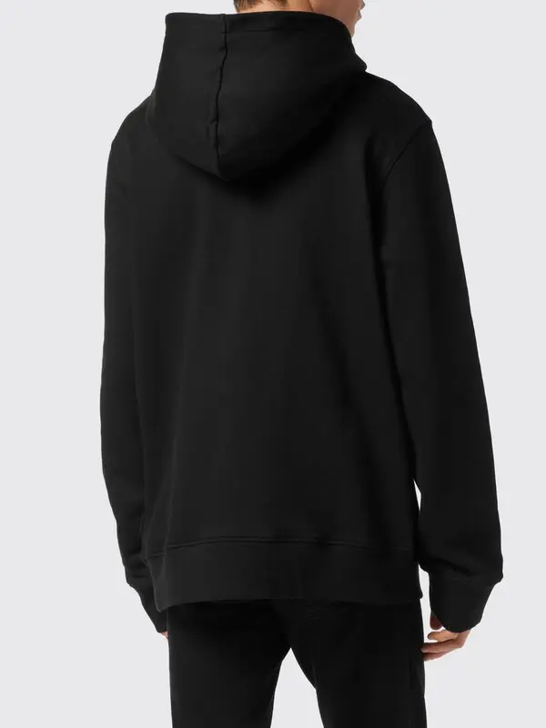 Philipp Plein Embellished Logo Cotton Hoodie - Black