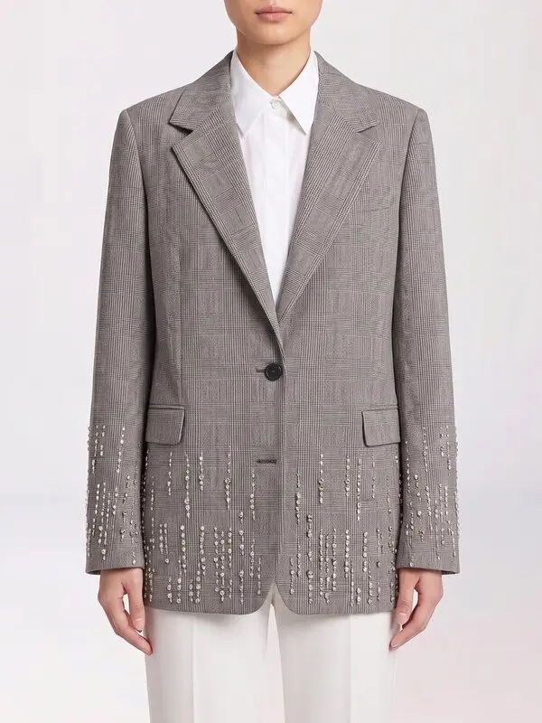 GOLDEN GOOSE Virgin Wool Blazer With Crystal Embellishments