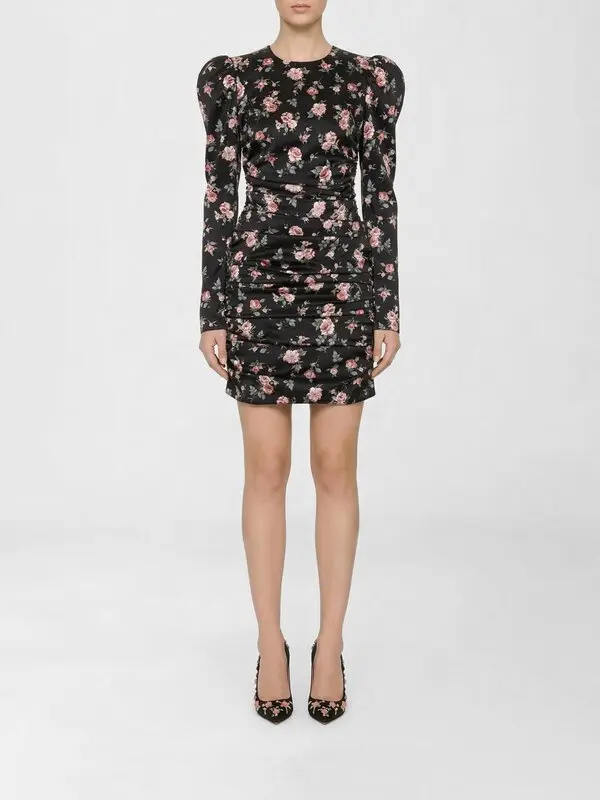 Dolce & Gabbana Floral Print Silk Mini Dress
