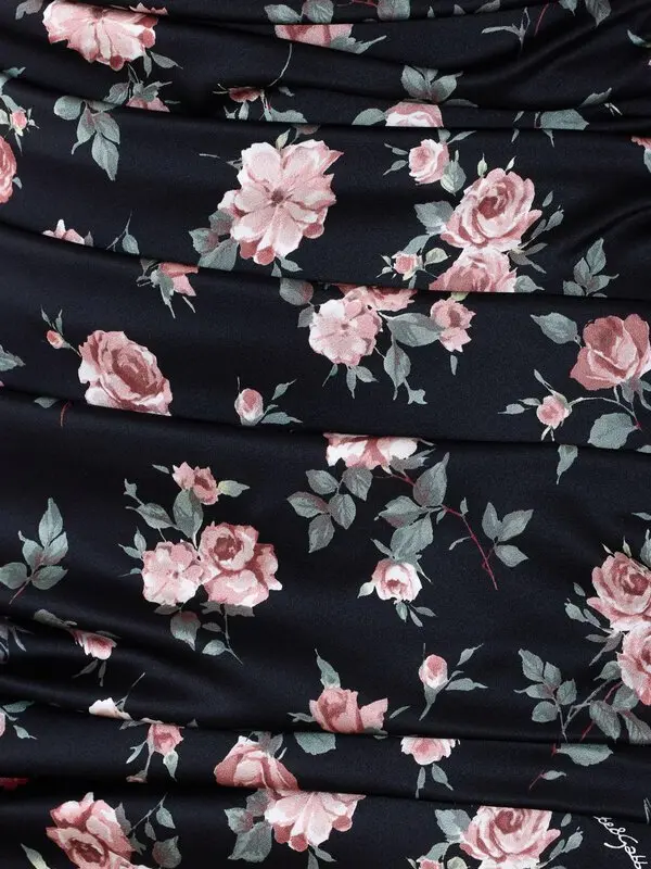 Dolce & Gabbana Floral Print Silk Mini Dress
