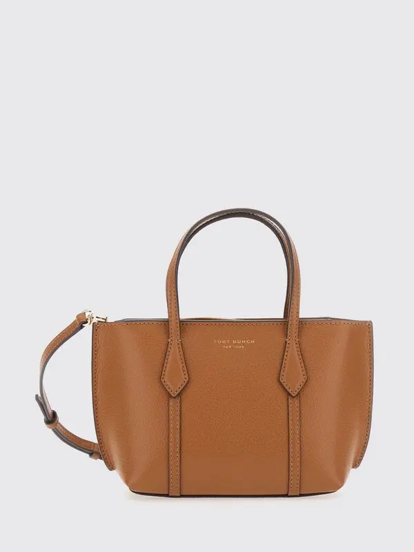 Tory Burch Perry Mini Grained Leather Handbag With Removable Strap - Brown